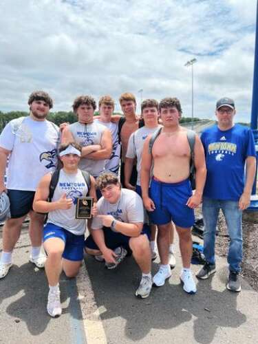 NHS Football Team Members Compete In Lineman Challenge – The Newtown Bee
